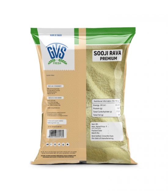GVS Foods - Sooji Rava 500g, 1Kg
